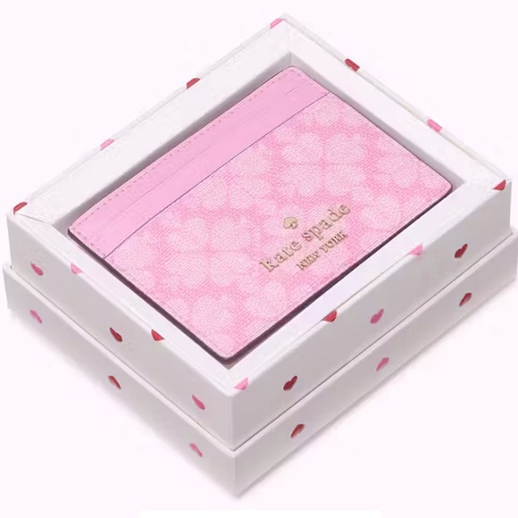 kate spade | Bags | Nwt Kate Spade Boxed Spade Flower Small Slim Card ...